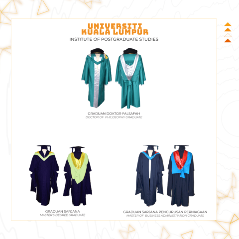 Robe for Each Institute | Universiti Kuala Lumpur Convocation